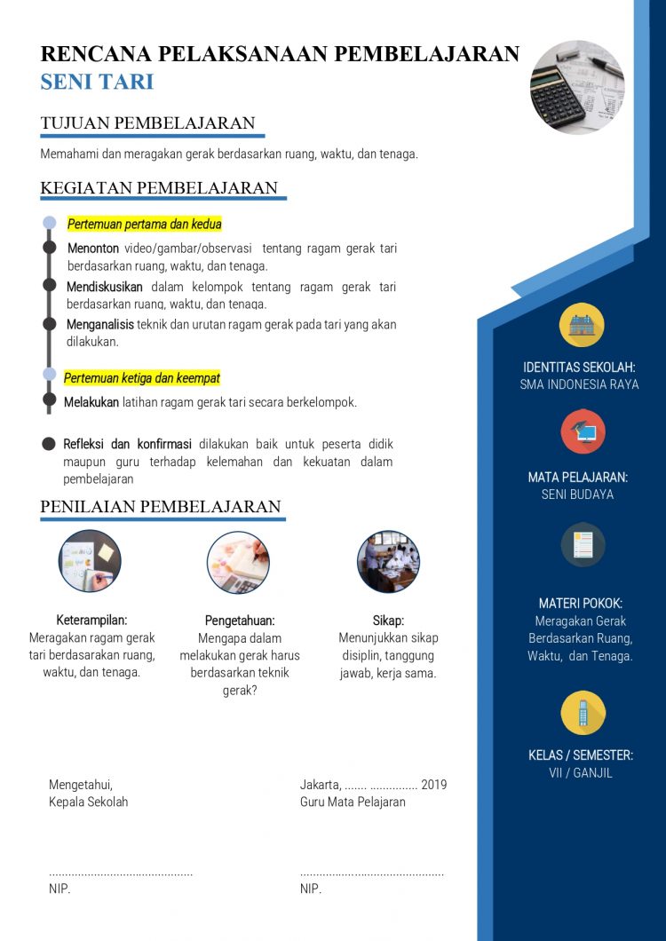 Contoh RPP SMP 1 Lembar – idsch.id