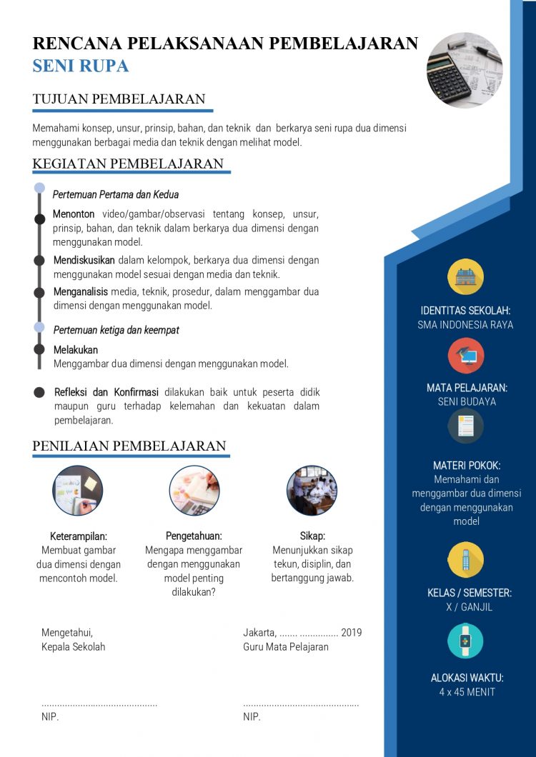 Contoh RPP SMA 1 Lembar – idsch.id