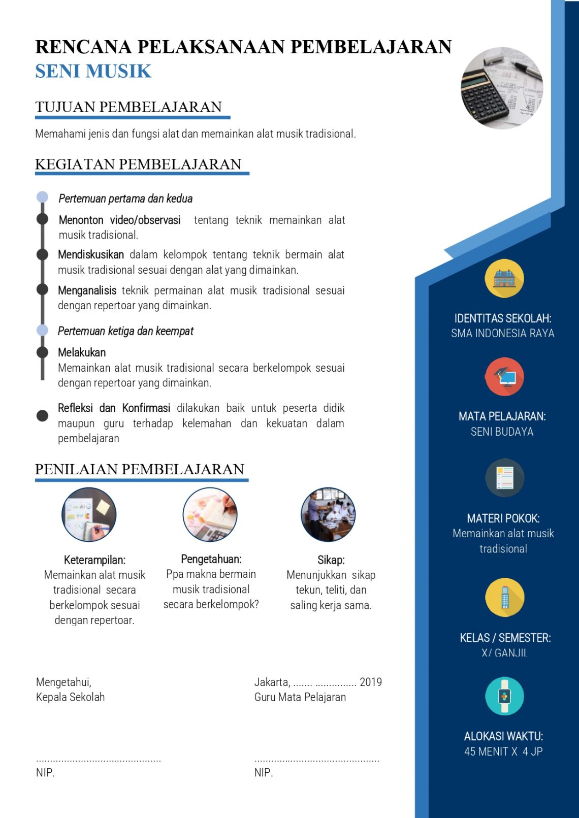 Contoh RPP SMA 1 Lembar – idsch.id