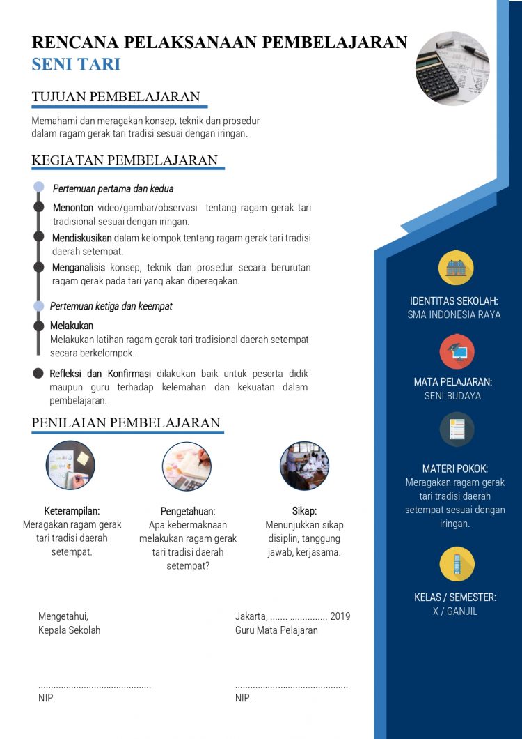 Contoh RPP SMA 1 Lembar – idsch.id