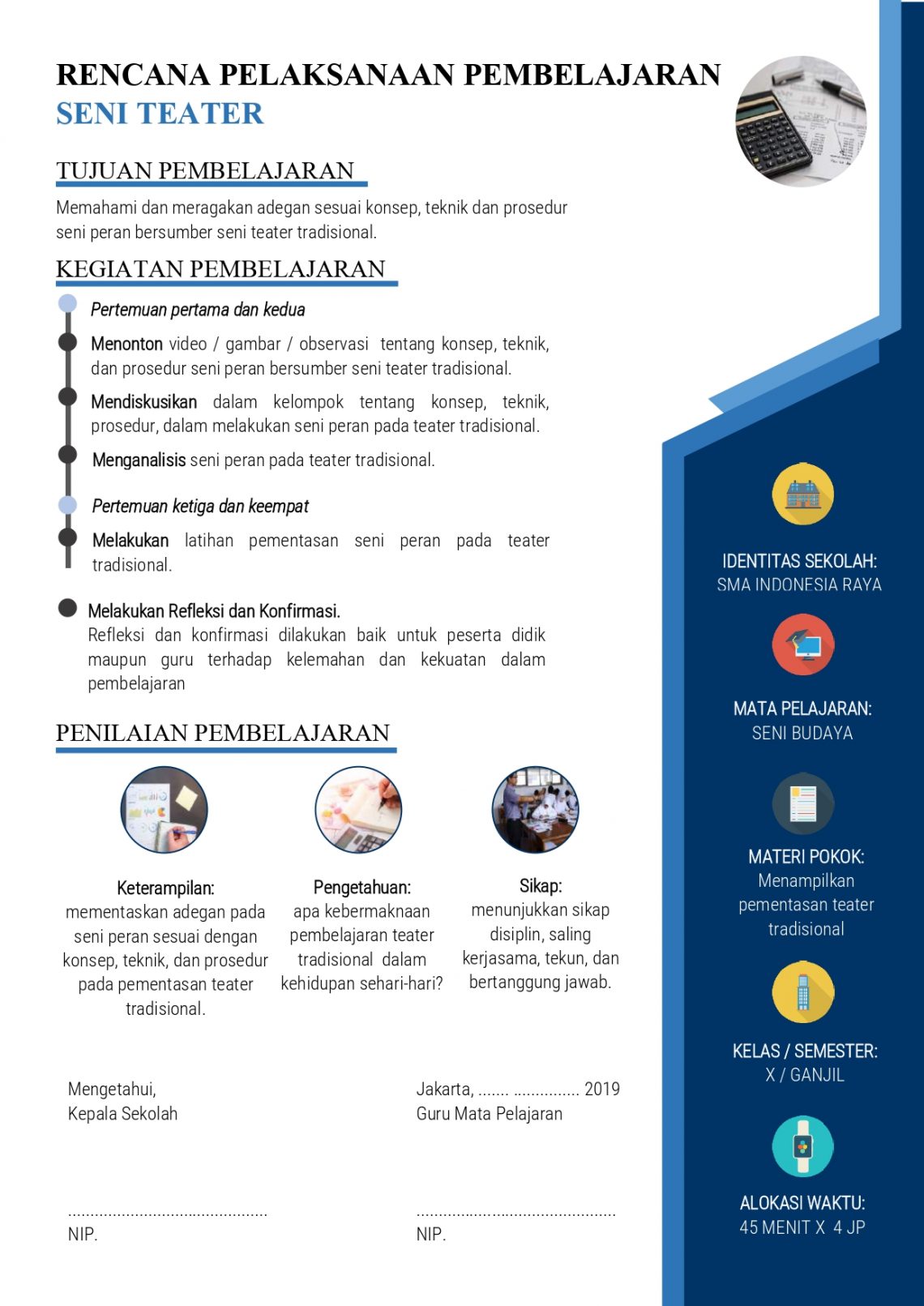 Contoh RPP SMA 1 Lembar – idsch.id