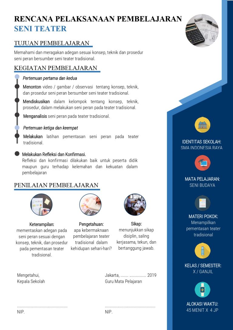 Contoh RPP SMA 1 Lembar – idsch.id